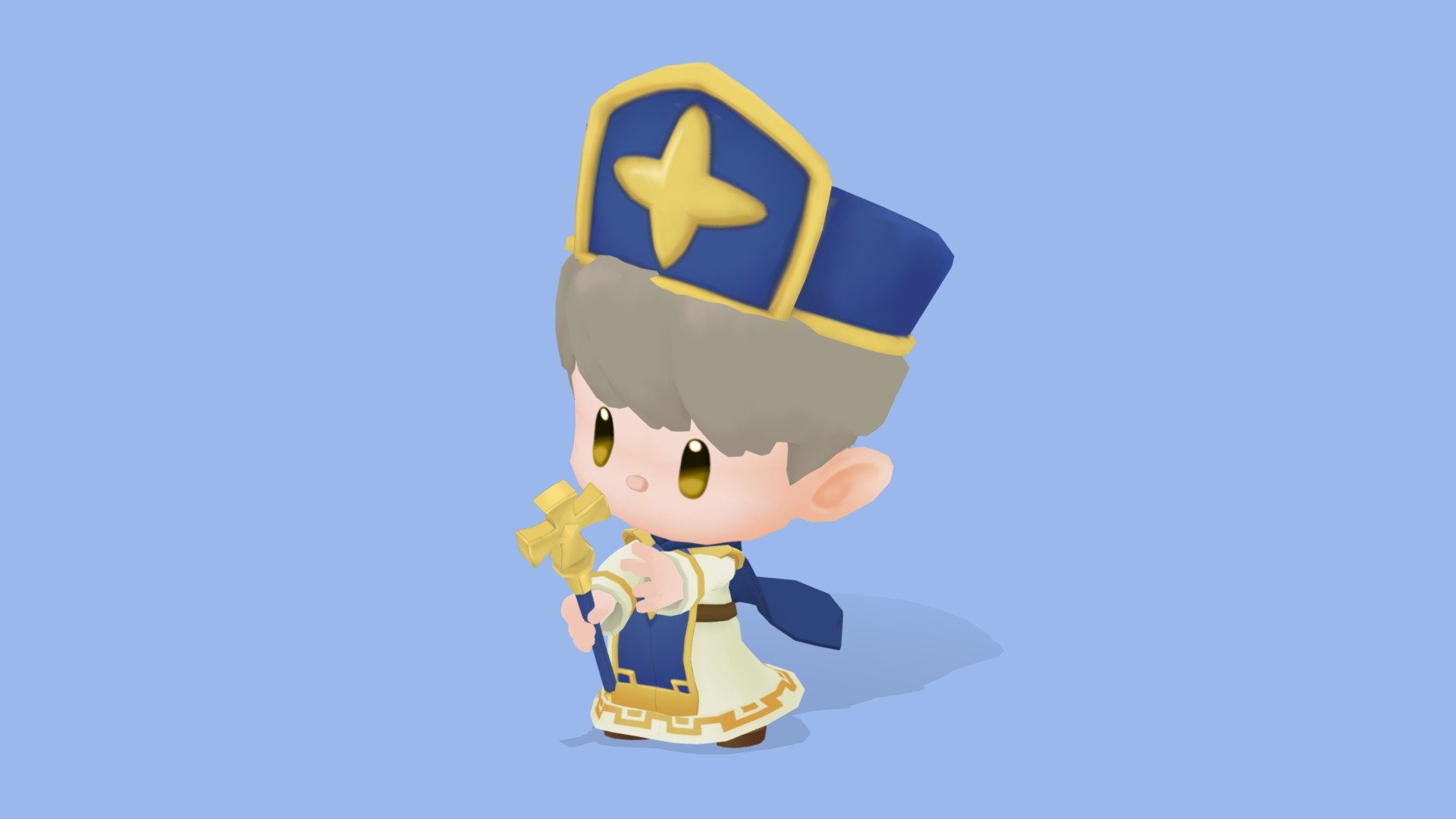 Cute RPG Character - Monk - Buy Royalty Free 3D model by SEMA Game ...