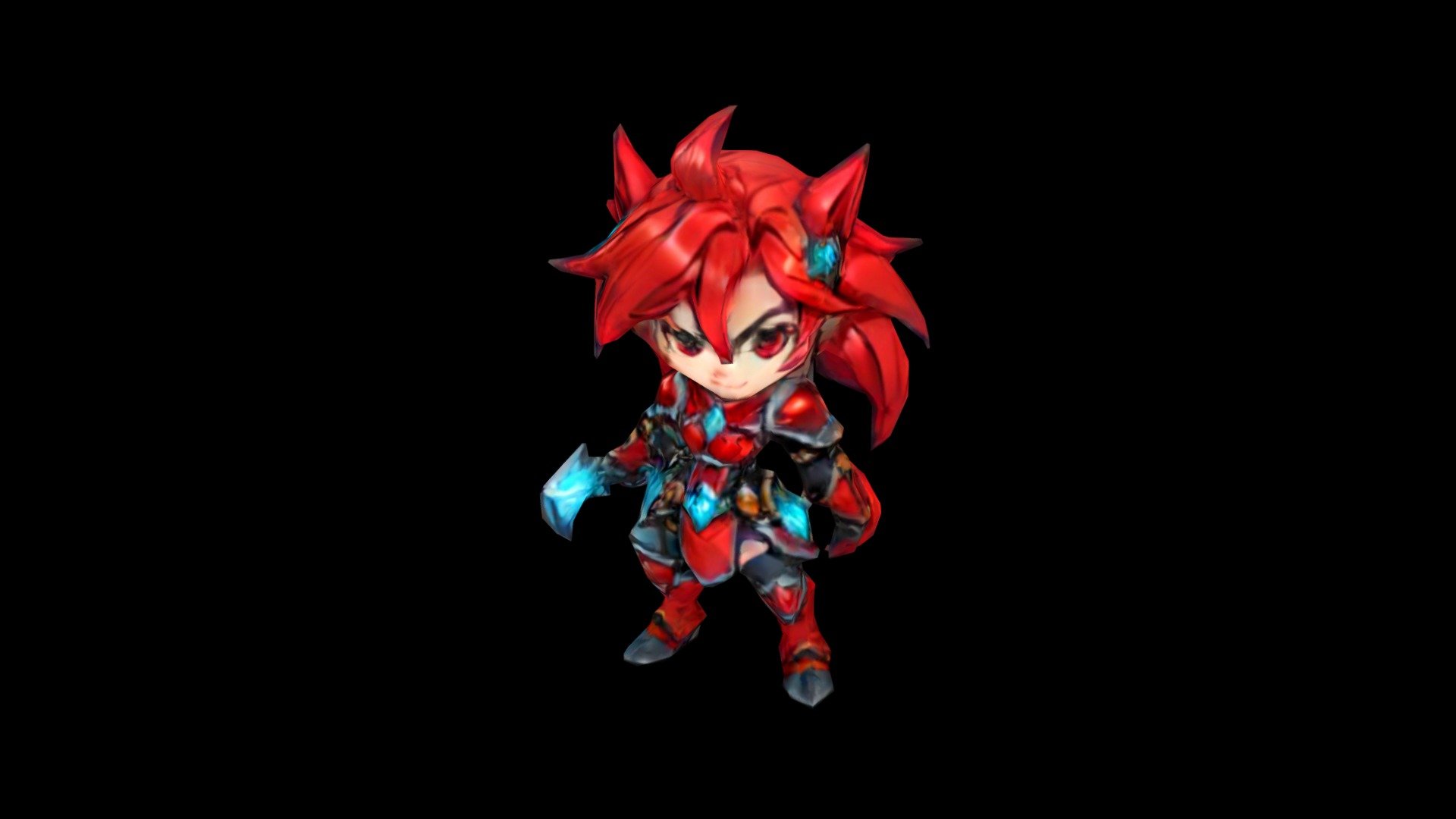 Red-Haired Fighter Powerful and Intense - Download Free 3D model by ...
