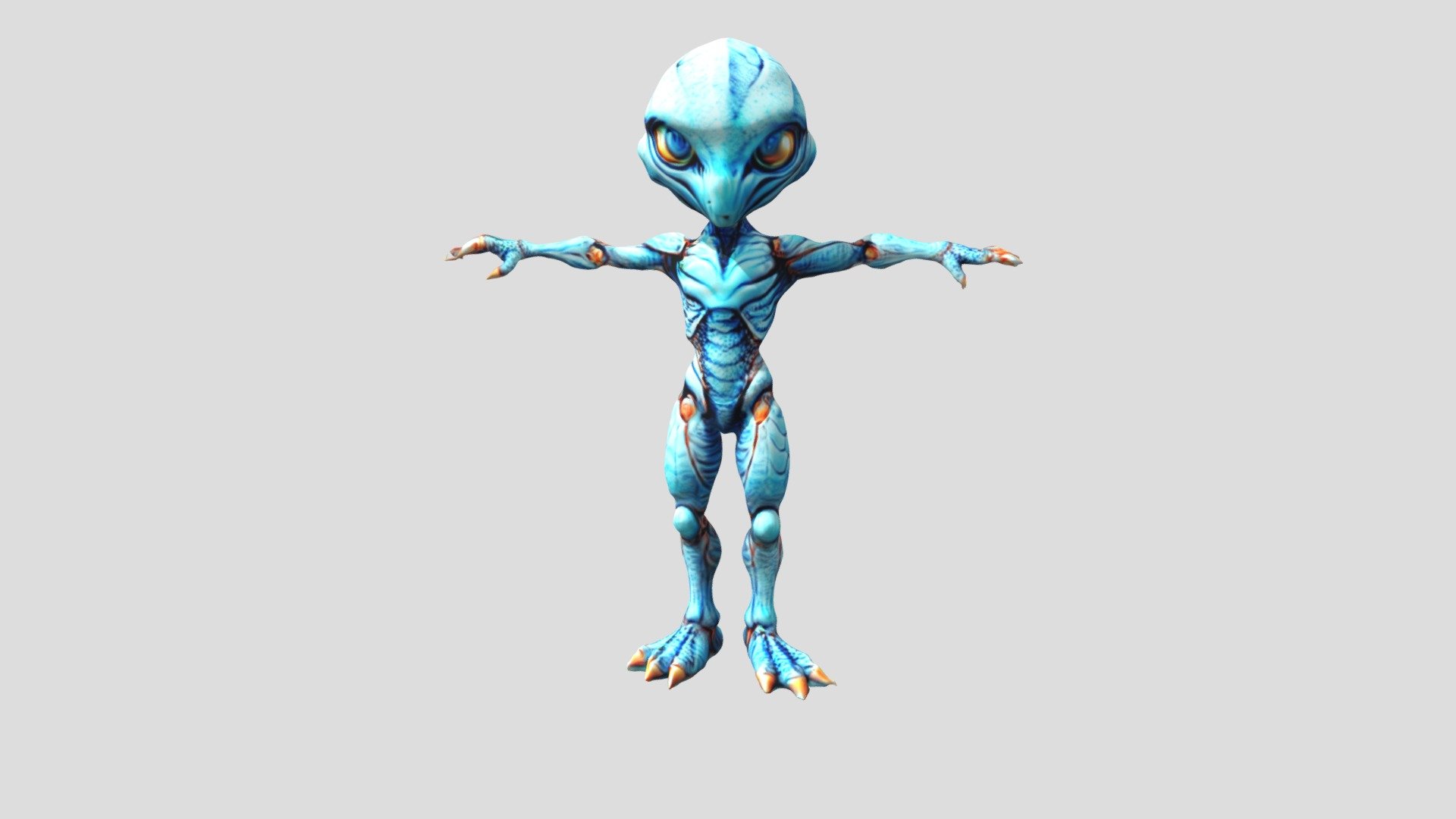 BLUE ALIEN - Download Free 3D model by Unkamonlidis [5258940] - Sketchfab