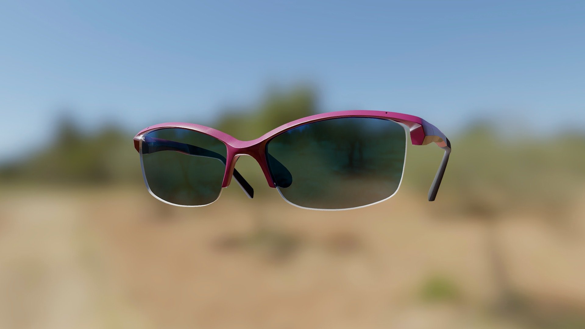 Generic Half-Rim Sunglasses (Purple) - 3D model by VirTry Teams ...