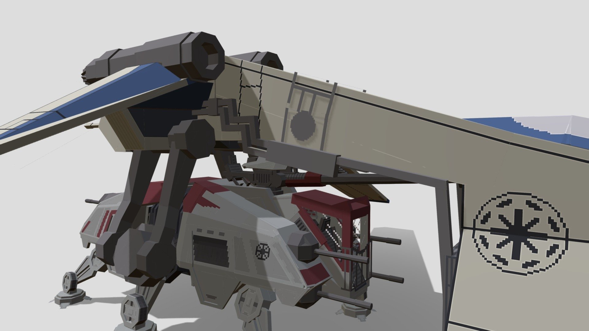 LAAT/c + AT-TE (Blockbench) (free) - Download Free 3D model by ...