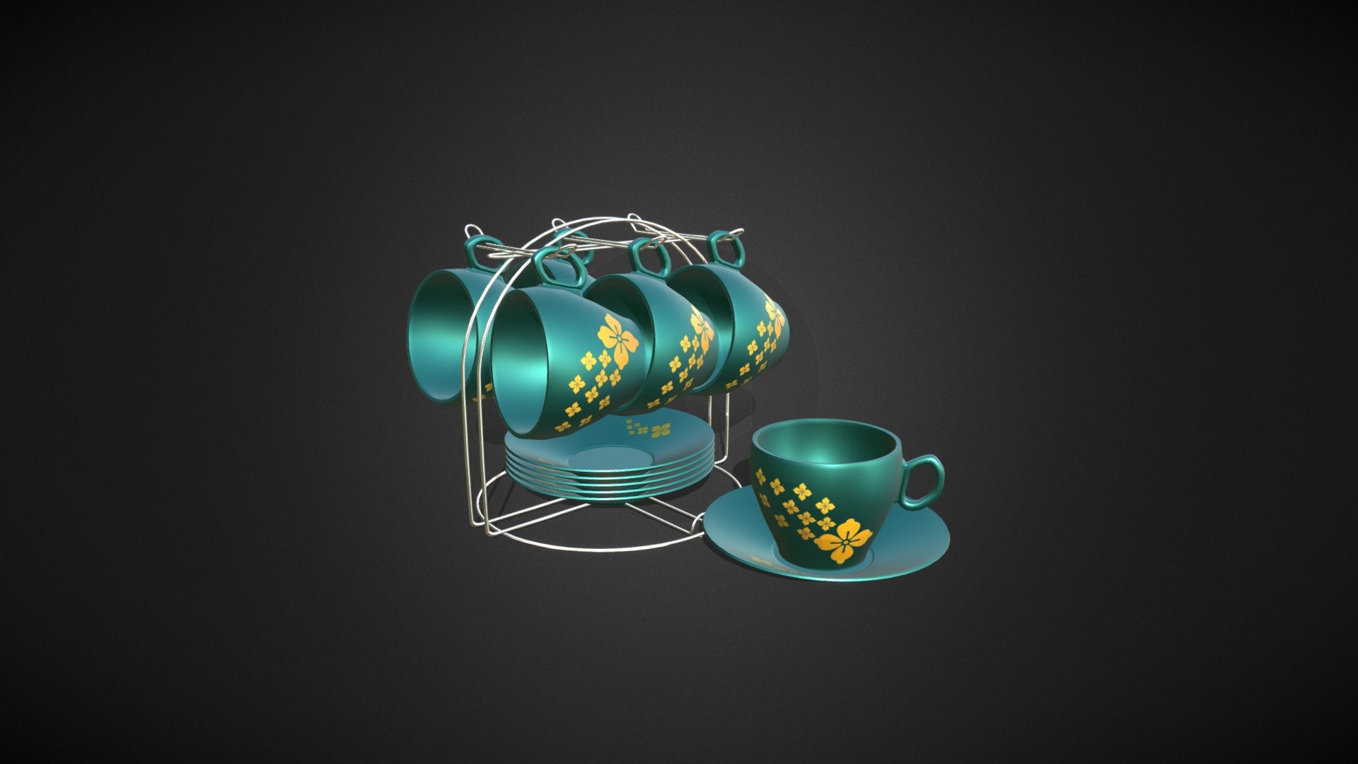 Tea Cup Set - Download Free 3D model by harpreetHK [525cc66] - Sketchfab