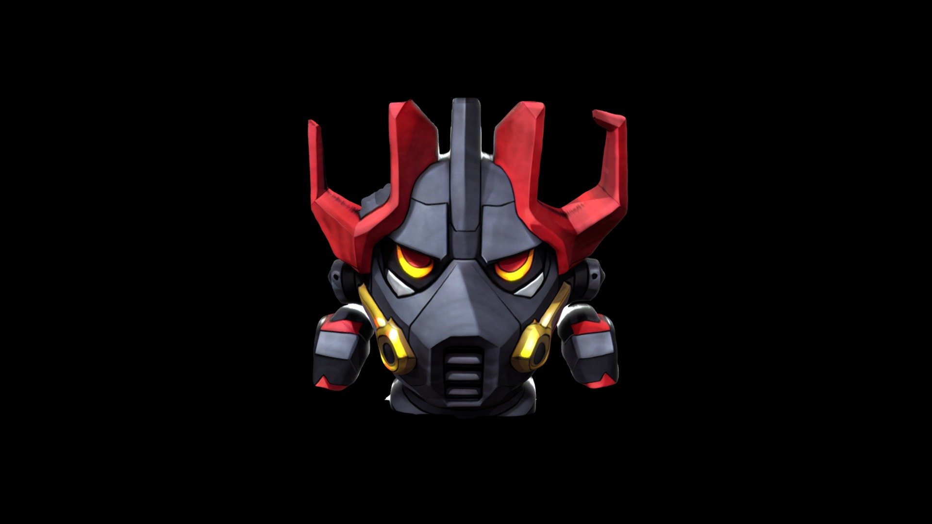 Helmet Mask Robot Cartoon 1517 - Download Free 3D model by klrxyz ...