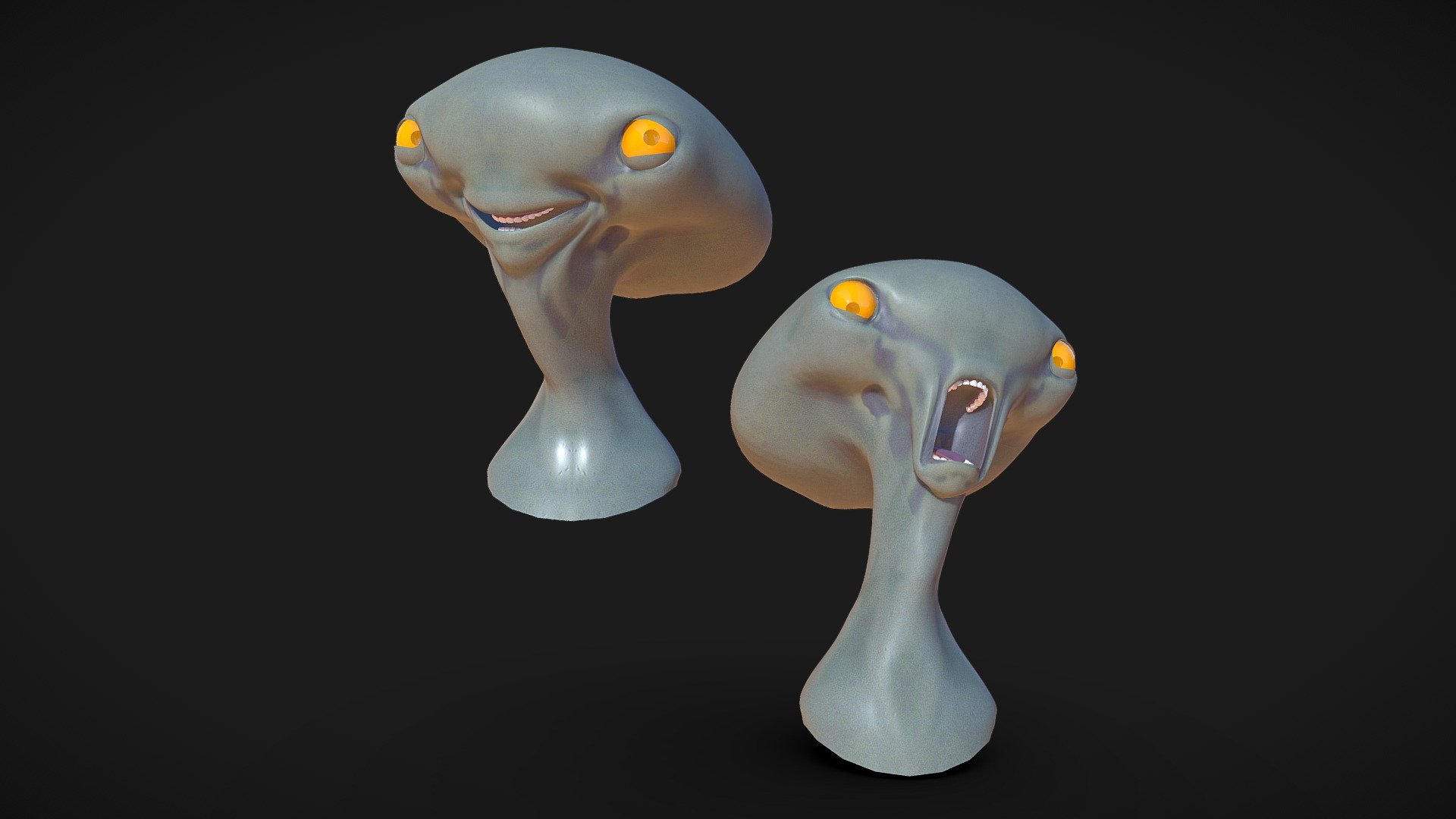 Alien Facial Rig - Posed - 3D model by Ryley Burnett (@ryleyburnett ...