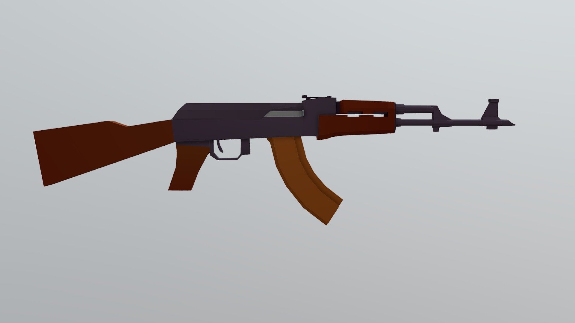 3D Modern Weapons Guns Lowpoly Pack Lite - AKM - 3D model by ...