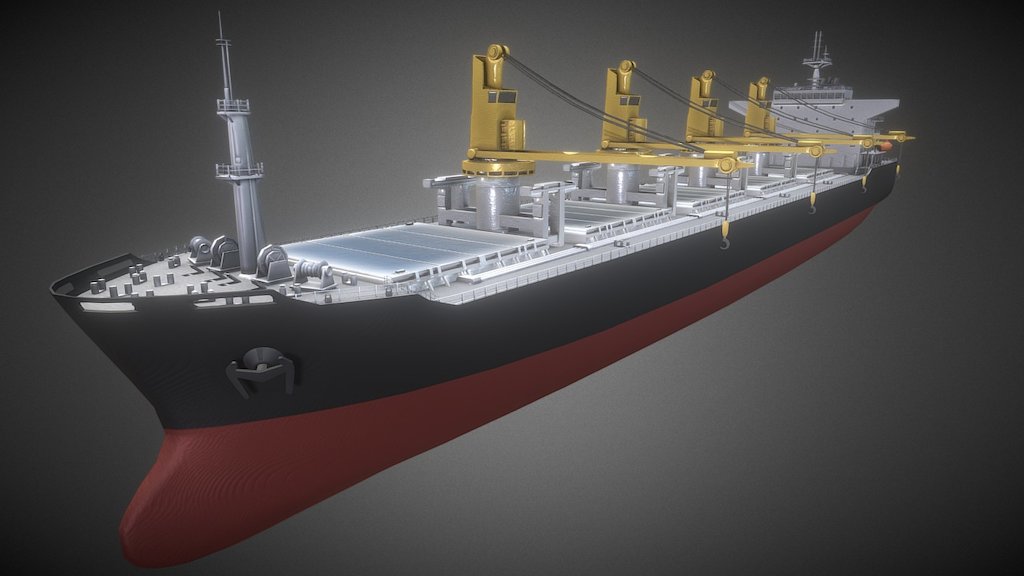 Bulker ship (low poly) - 3D model by Cordy [52675d2] - Sketchfab