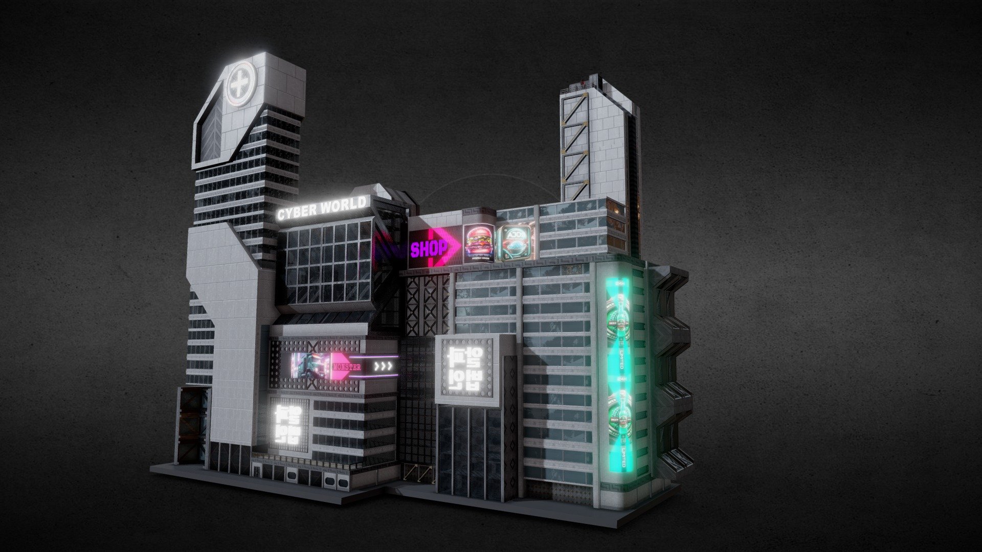 Cyberpunk Modular KIT - Buy Royalty Free 3D model by alejo066 [52678c6 ...