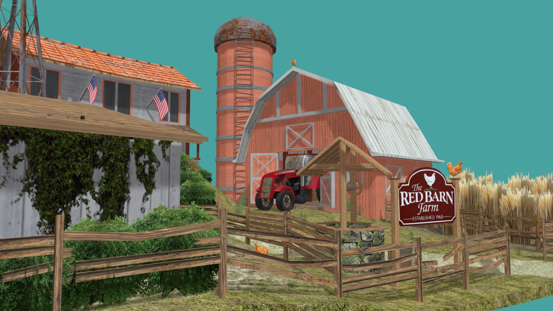 DAE Diorama retake - Small farm - 3D model by Ole-Gunnar Buylaert (@Ole ...