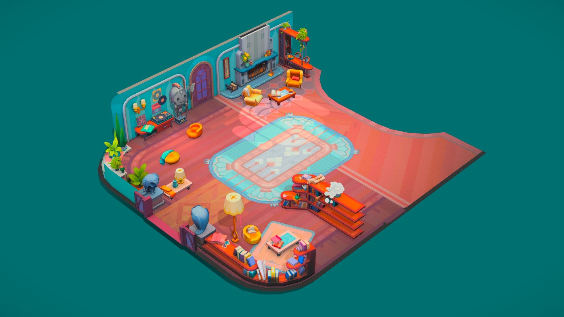 Stylized Room - 3D model by Tetiana_Lytvyn (@Tatiana_Lytvyn) [5268b4f ...