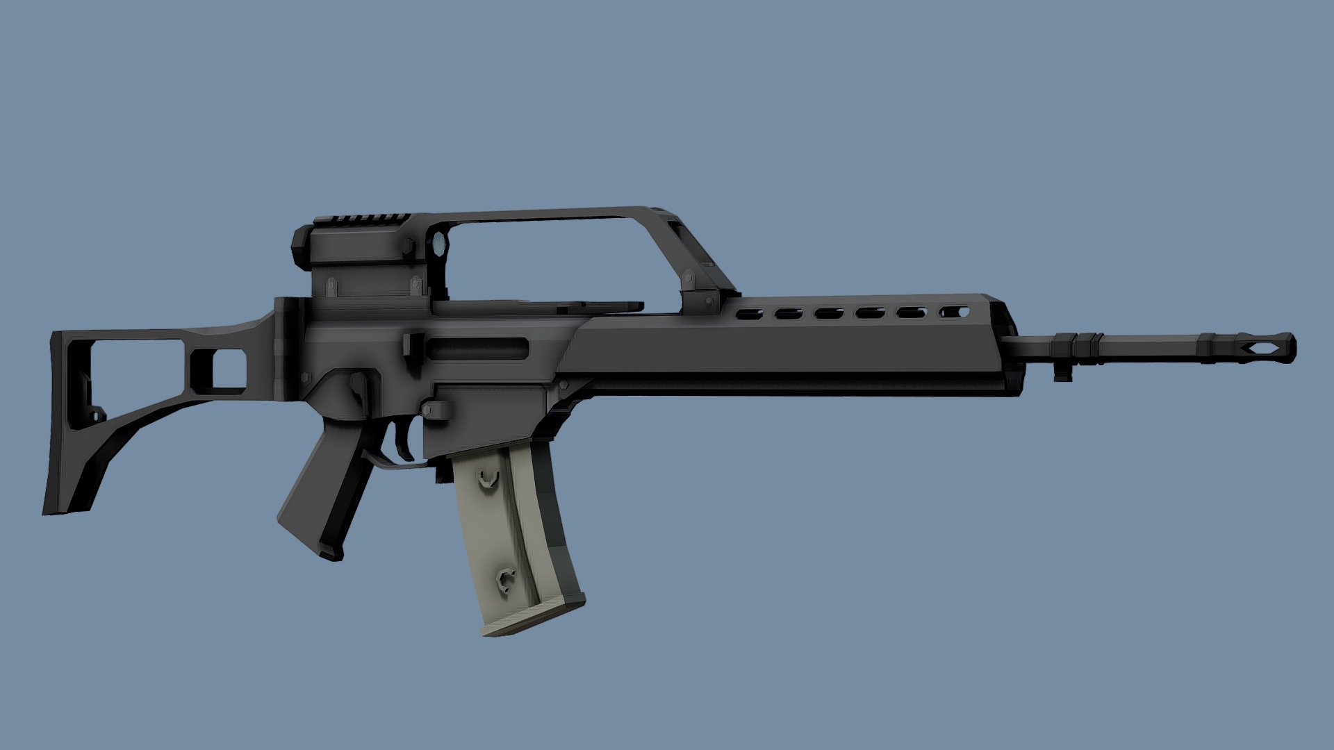 Low-Poly HK G36 - Download Free 3D model by TastyTony [526ae32] - Sketchfab