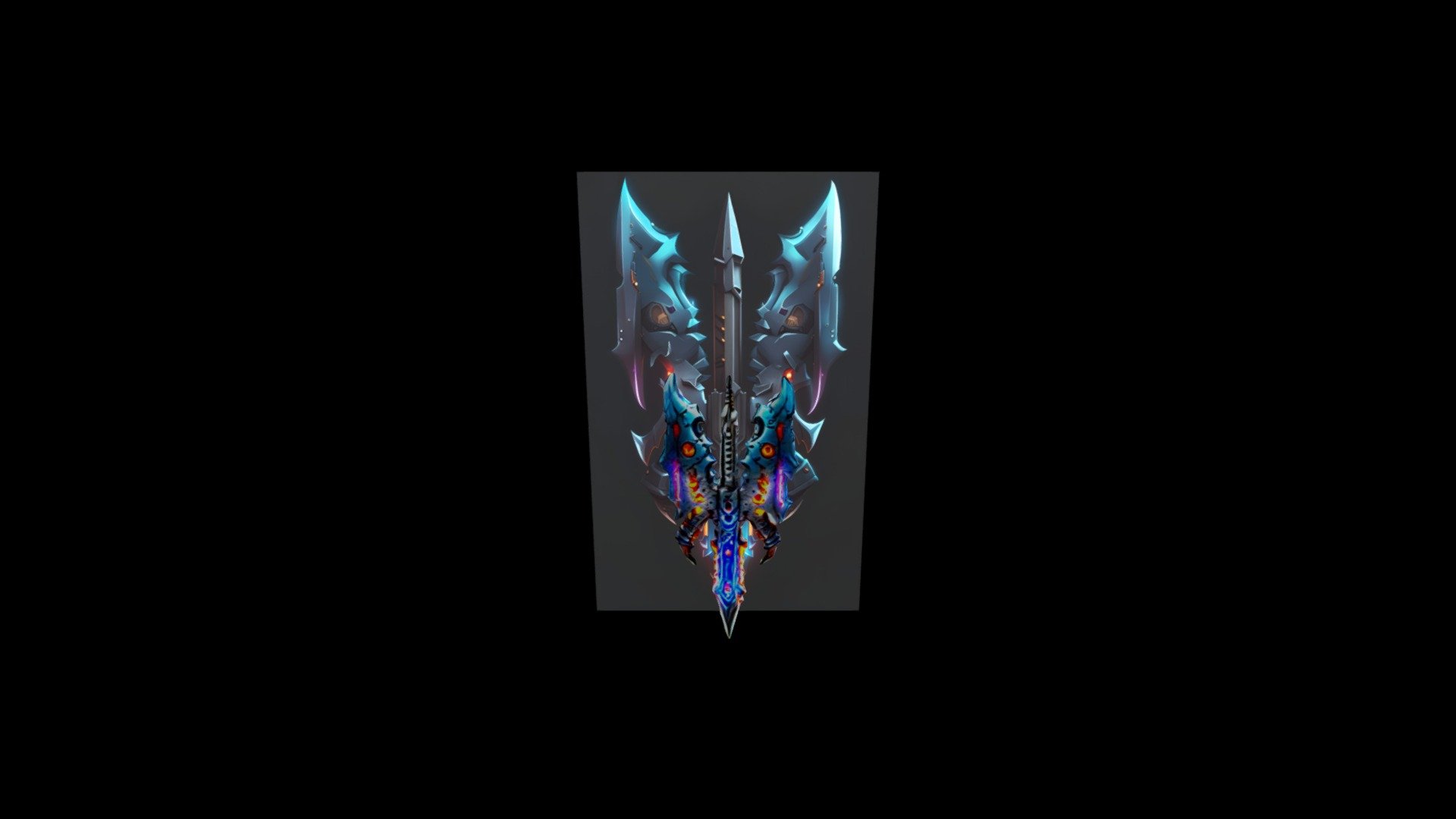 "Dark Knight Sword" A black and silver sword - Download Free 3D model ...
