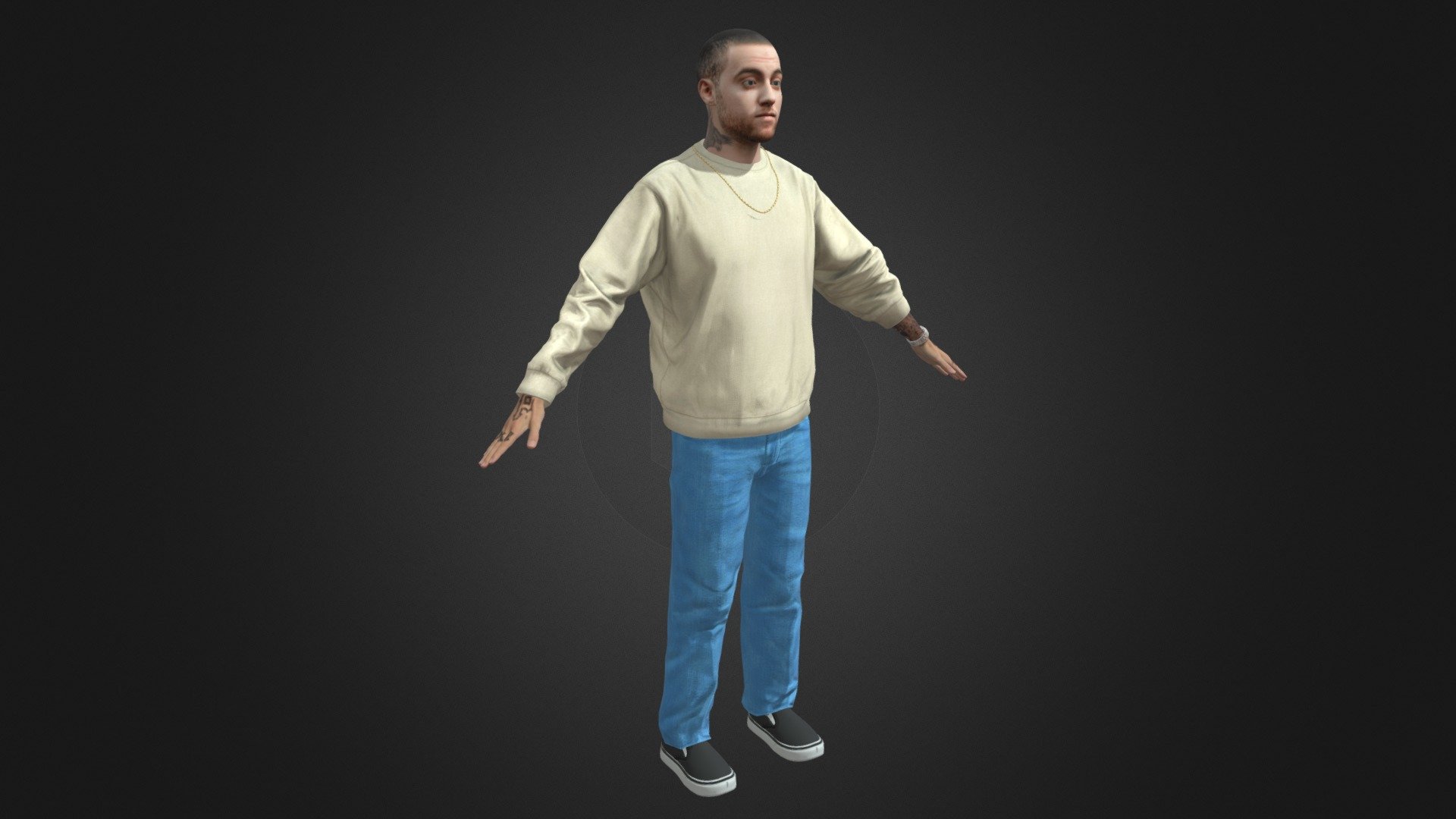Mac Miller - 3D model by Dimitri Vallein (@DimitriVallein) [526f29c] - Sketchfab