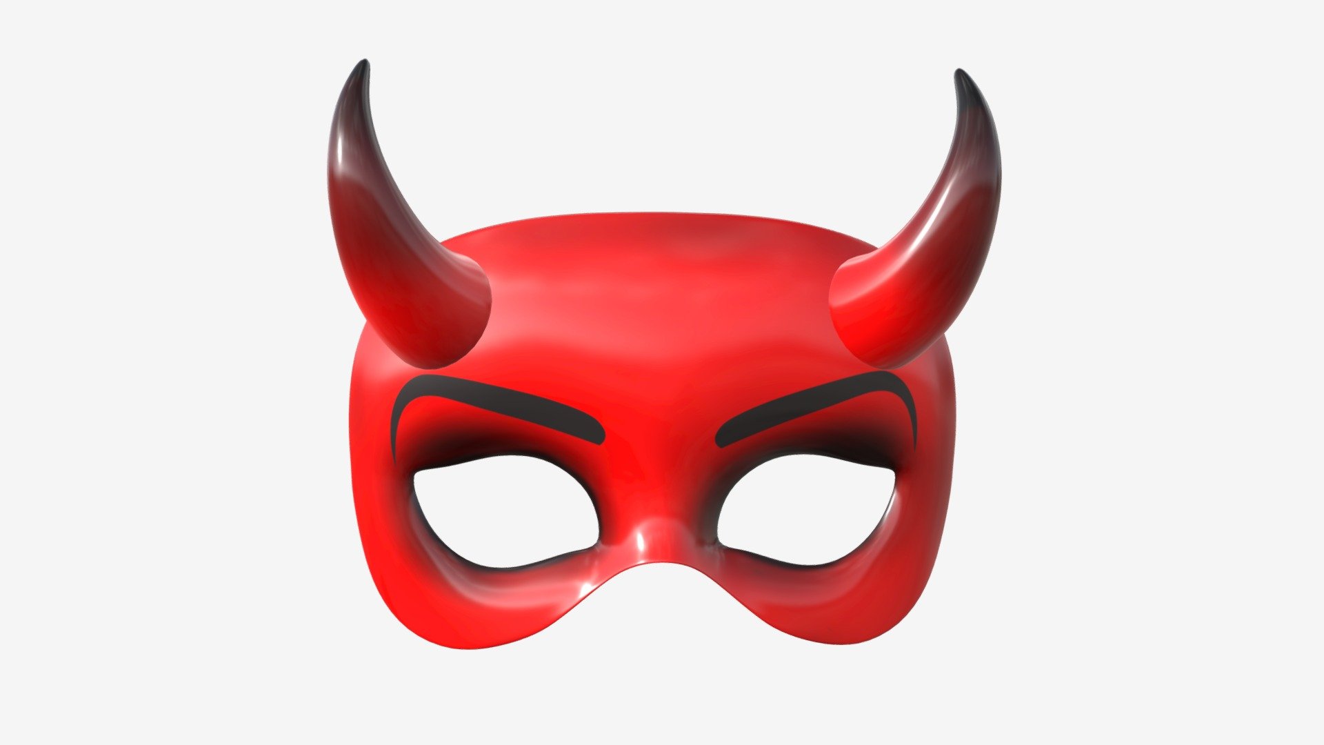 Party devil mask with horns - Buy Royalty Free 3D model by HQ3DMOD ...