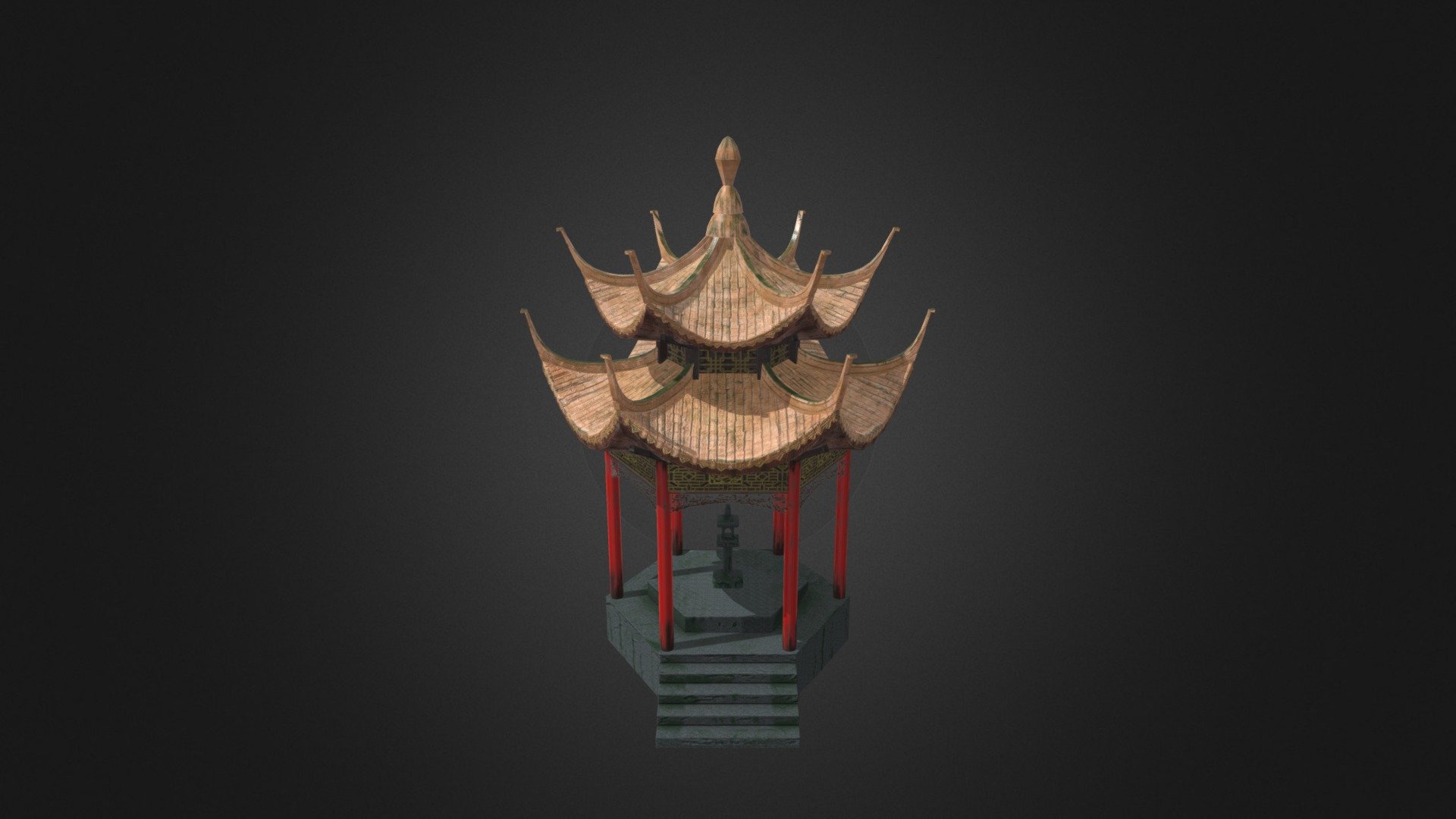 Chinese Arbor - 3D model by Yana8601 [527b119] - Sketchfab