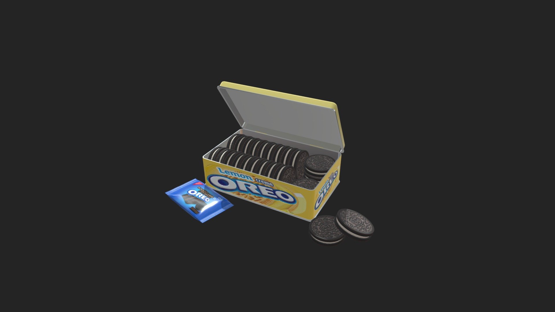 Boite Biscuiits Oreo, OREO cookies box - Download Free 3D model by ...