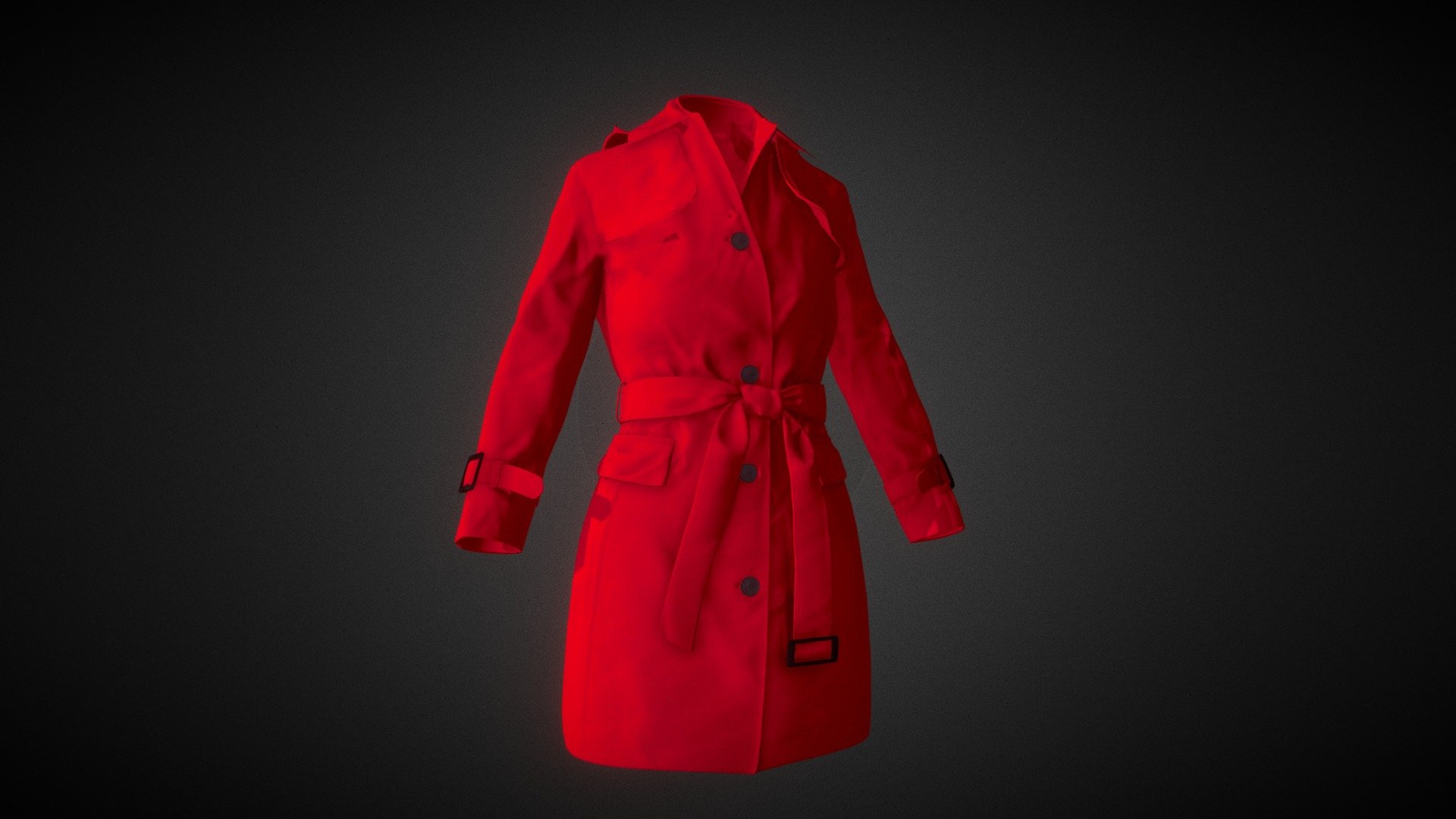 Red Coat - 3D model by Valerie Berrios Reyes (@ValerieBR) [527fdca ...