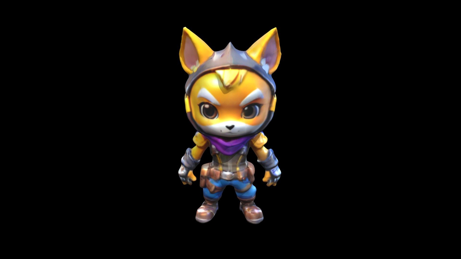 Battleborn Fighter Fox from animated series Skyb - Download Free 3D ...