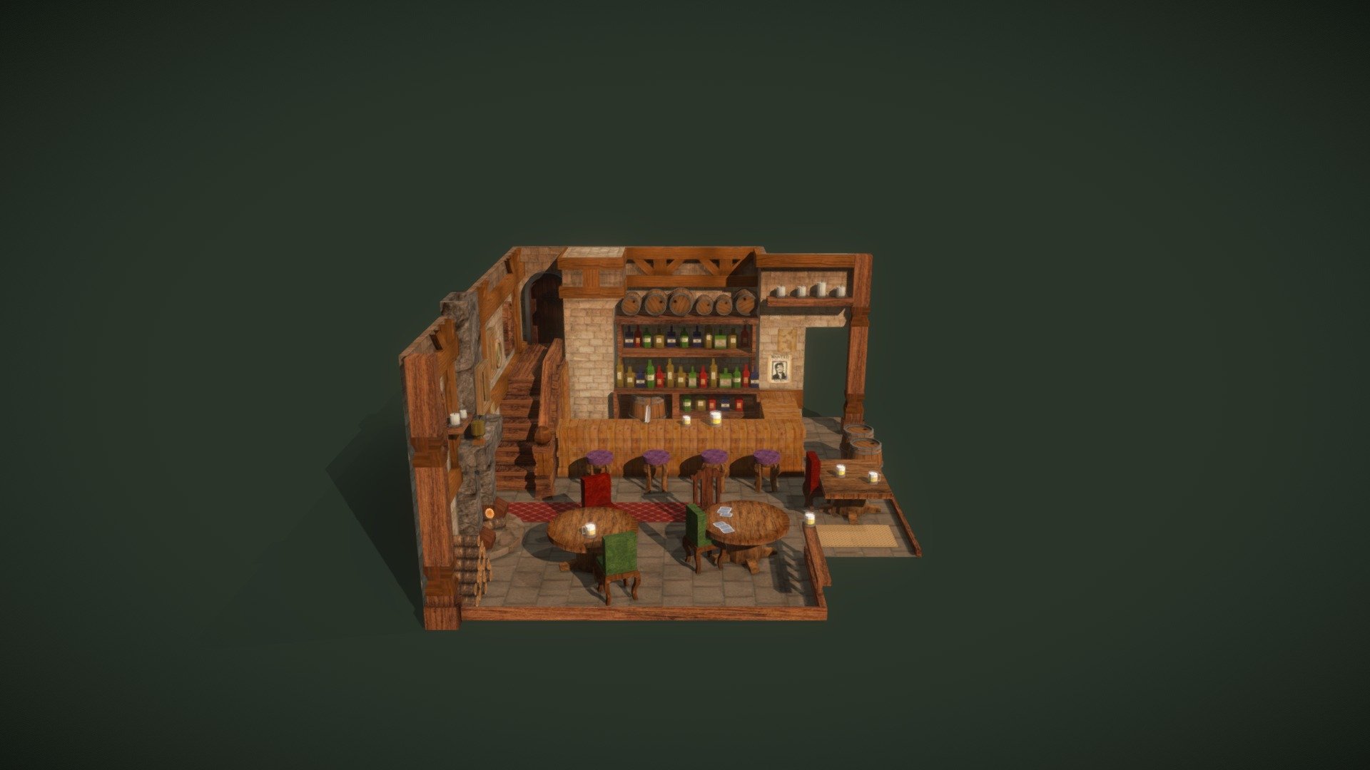 Pub Interior - 3D model by cherikor [52831c3] - Sketchfab