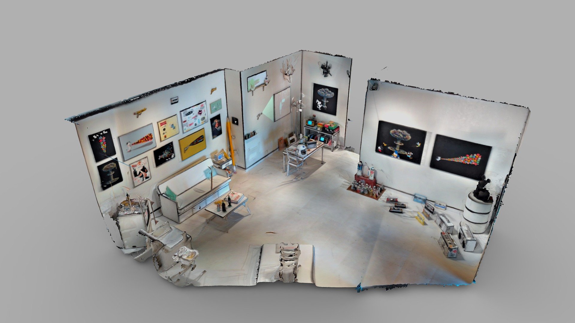 Barminski's cardboard room at Beyond the Streets - 3D model by alban ...