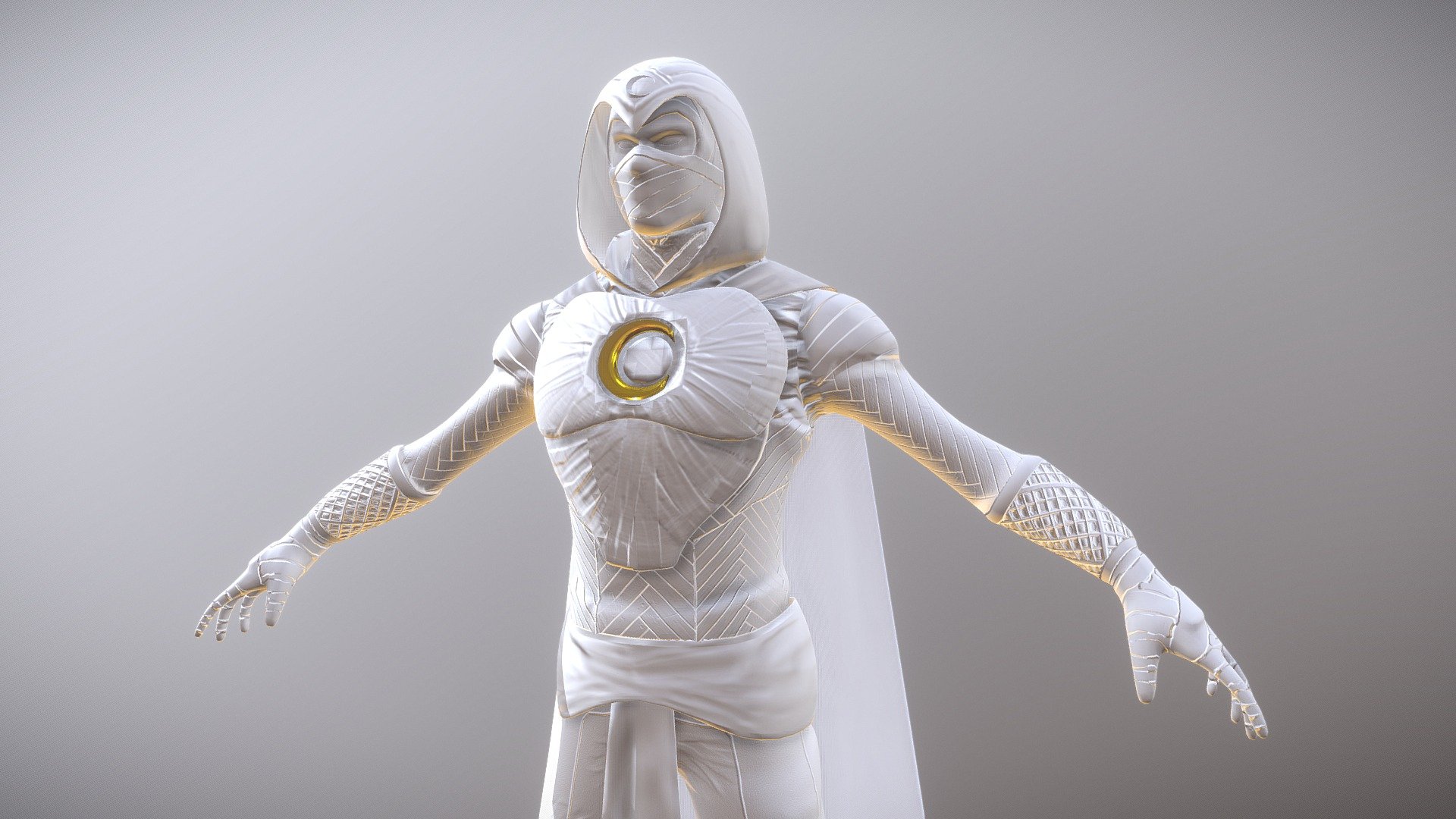 MoonKnightTextured - Download Free 3D model by 1544c [5288b2b] - Sketchfab
