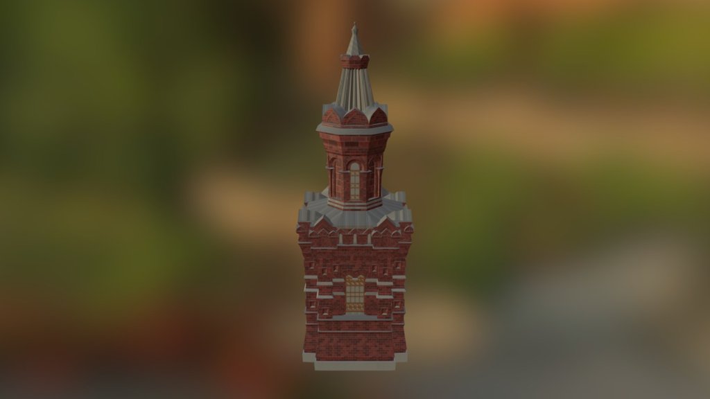 Red Square Tower - 3D model by lady_alvira [5289485] - Sketchfab