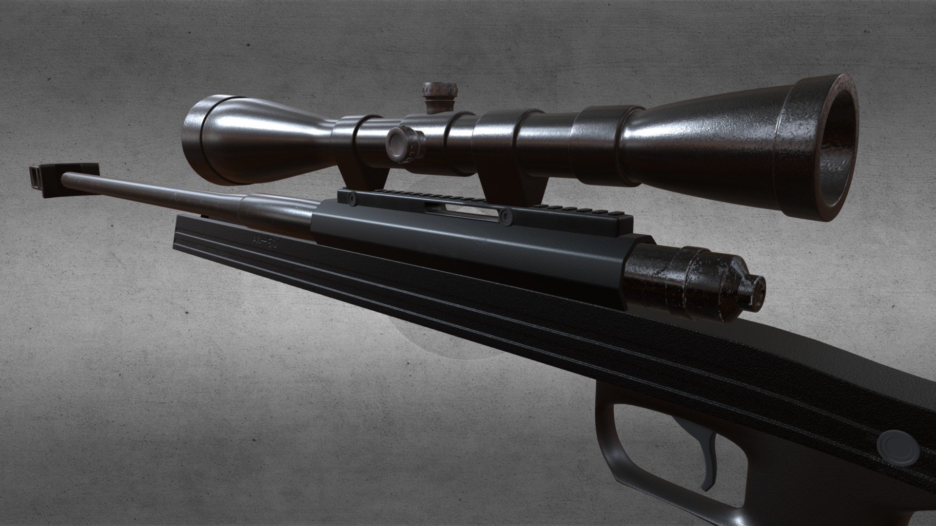 AR-50 Rifle (High - poly model) - Download Free 3D model by Raider ...
