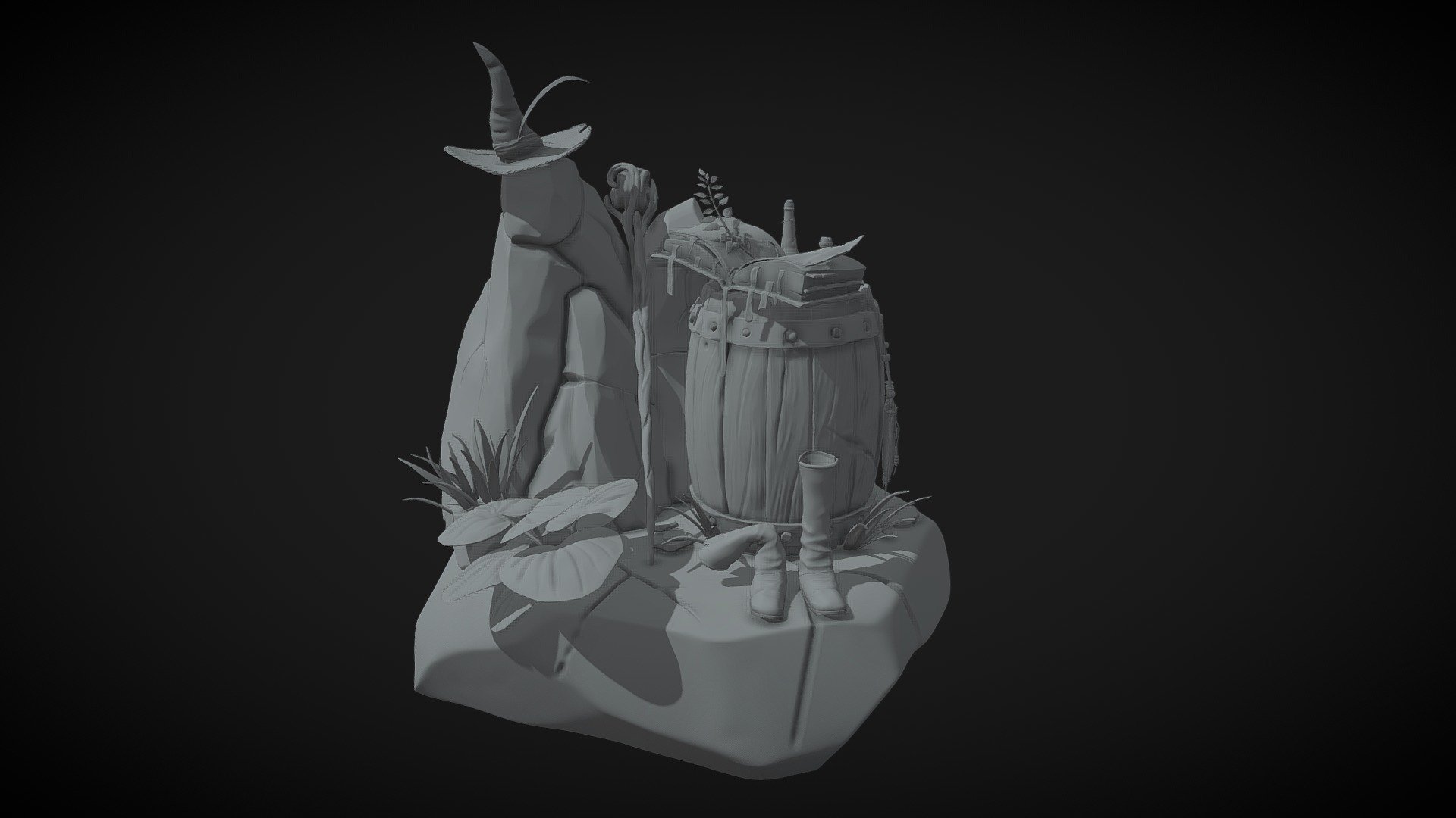 Wizard Adventurer's Camp - Download Free 3D model by Odo [528d4a7 ...