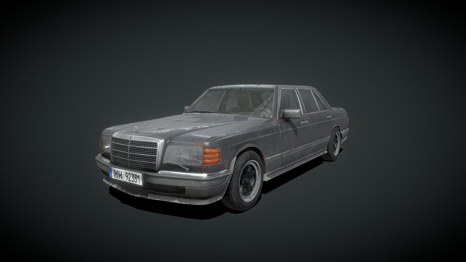 Mercedes Benz w126 - 3D model by AlexStriz [528dd36] - Sketchfab
