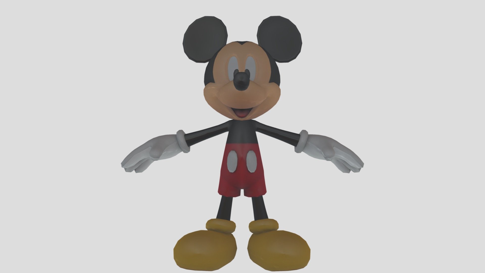 Mickey Mouse with Rigging - Download Free 3D model by Videonow King ...