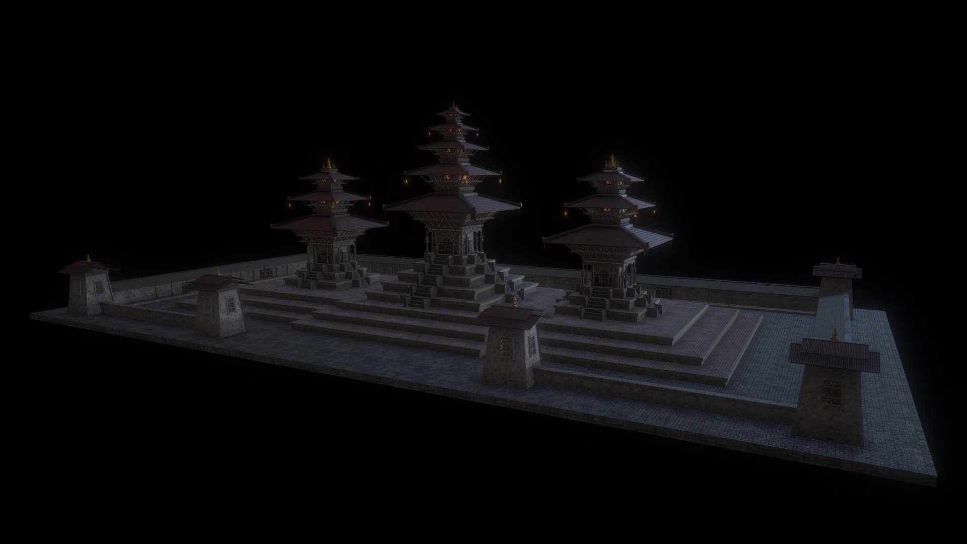 Durbar Square, Katmandú - 3D model by Miguel Herrera (@MiguelHerrera ...