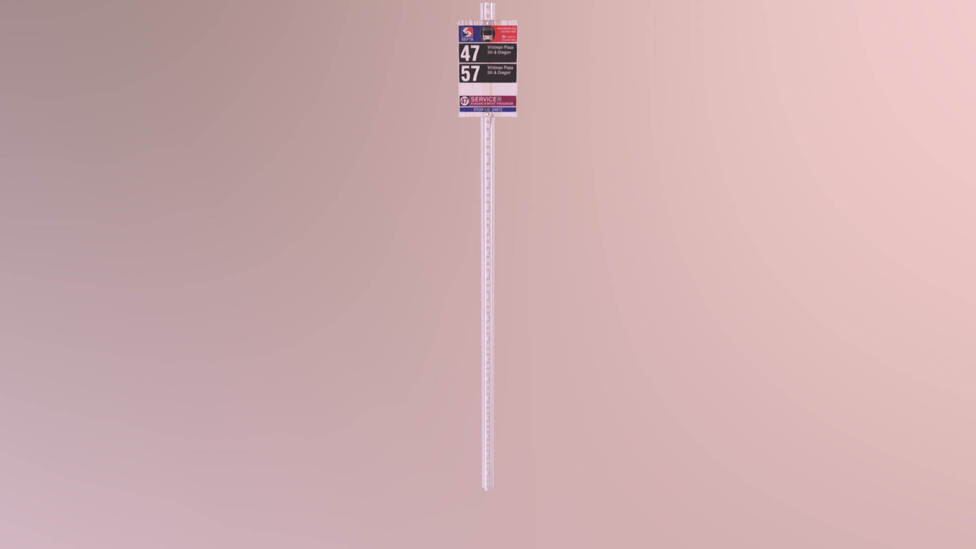 Septa Bus Sign - 3D model by tarathorn [5293e9d] - Sketchfab