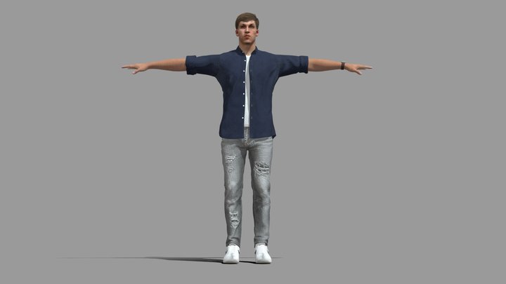 T-pose 3D models - Sketchfab