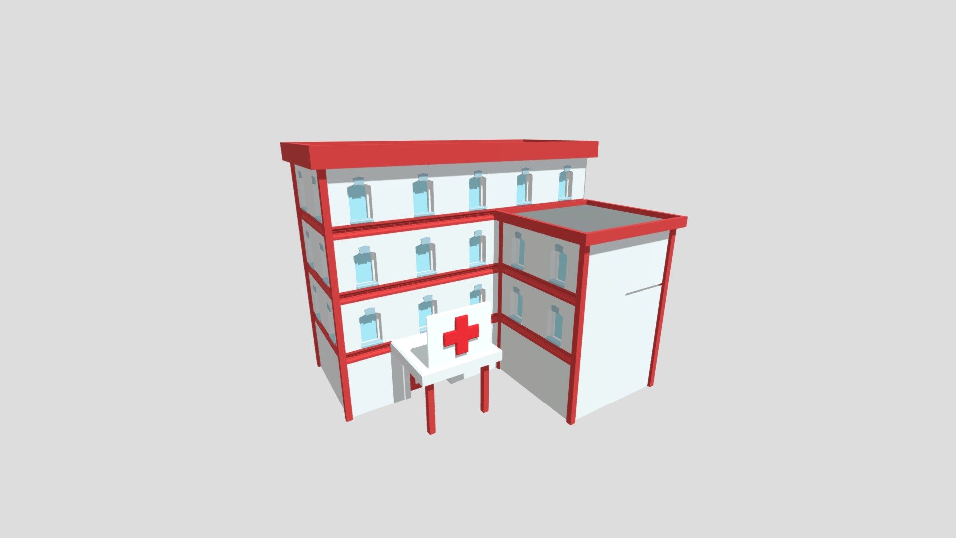Low Poly Hospital - Download Free 3D model by jeanmy.lolpy [529798d ...
