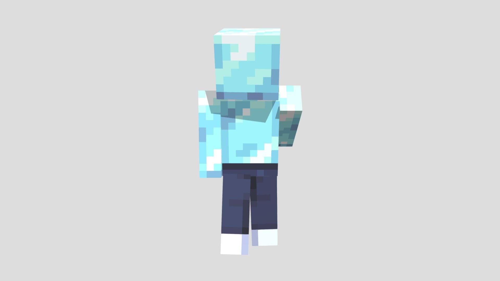 Ice cube Minecraft skin for Youtube thumbnails - 3D model by ...
