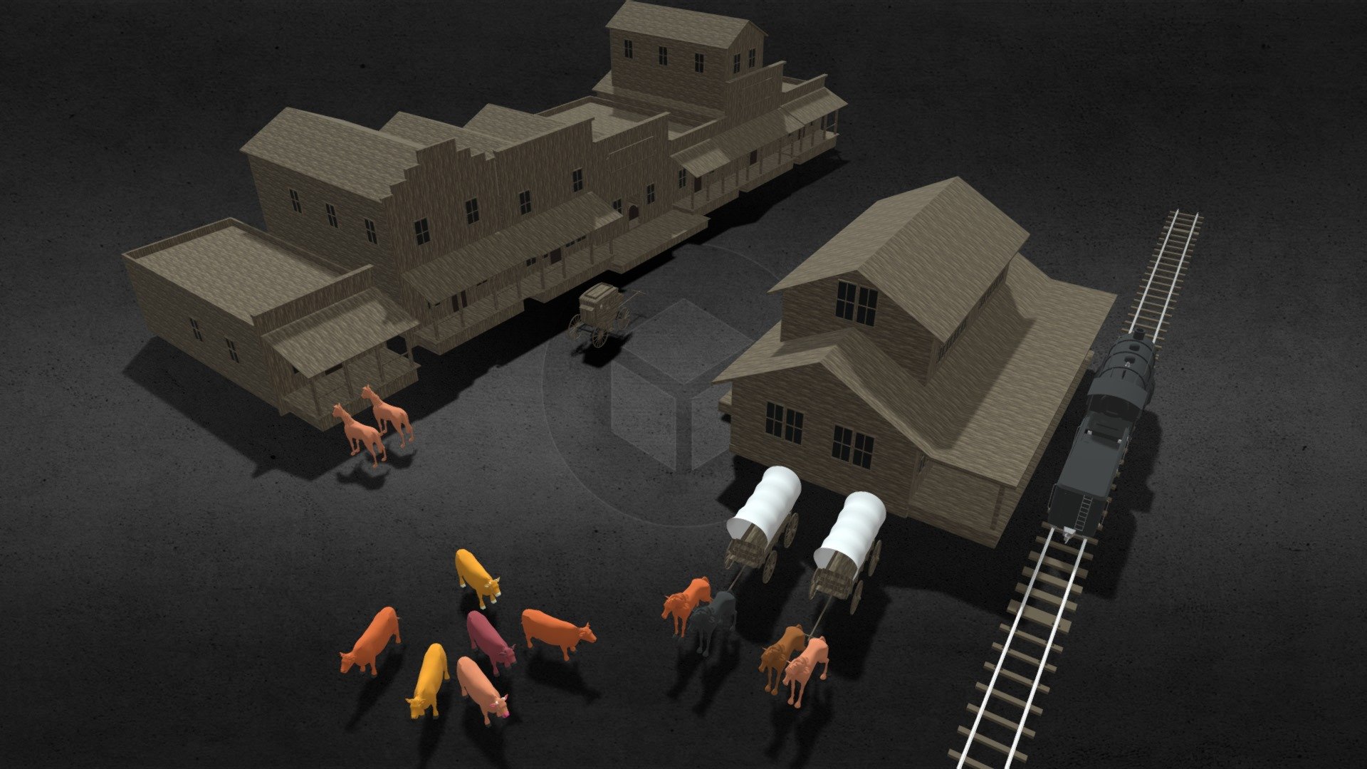 Wild West - Download Free 3D model by 3DDomino [52a15bb] - Sketchfab