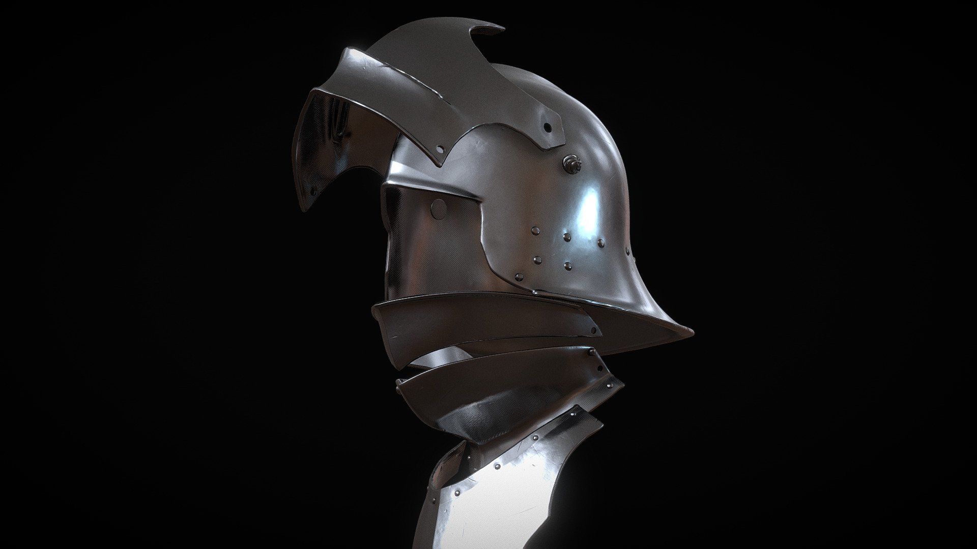 Sallet Helmet v2 - STL - Buy Royalty Free 3D model by Marius Ciulei ...