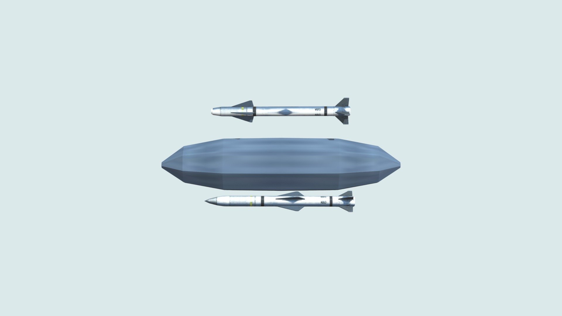 FOX missiles, SIDEWINDER, AMRAAM and bomb - Download Free 3D model by ...