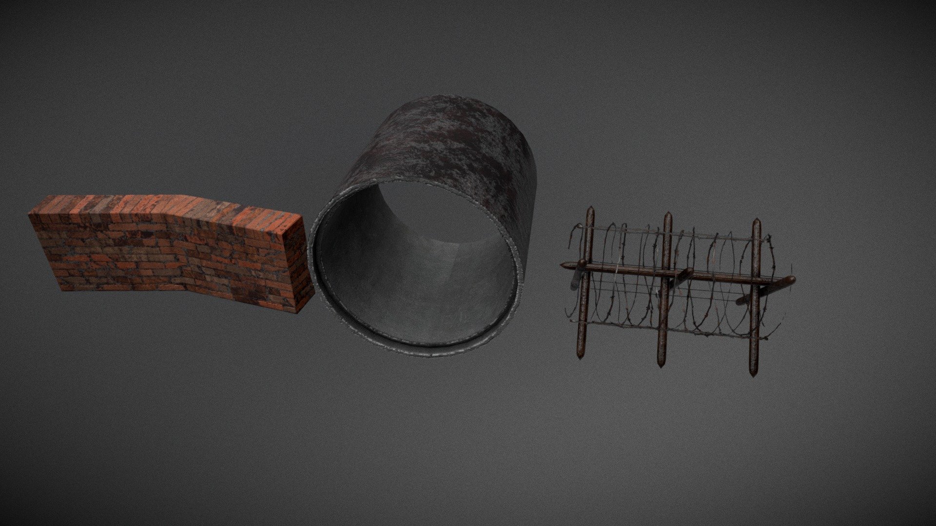 Trench Pieces - 3D model by ADFBrown [52a5670] - Sketchfab