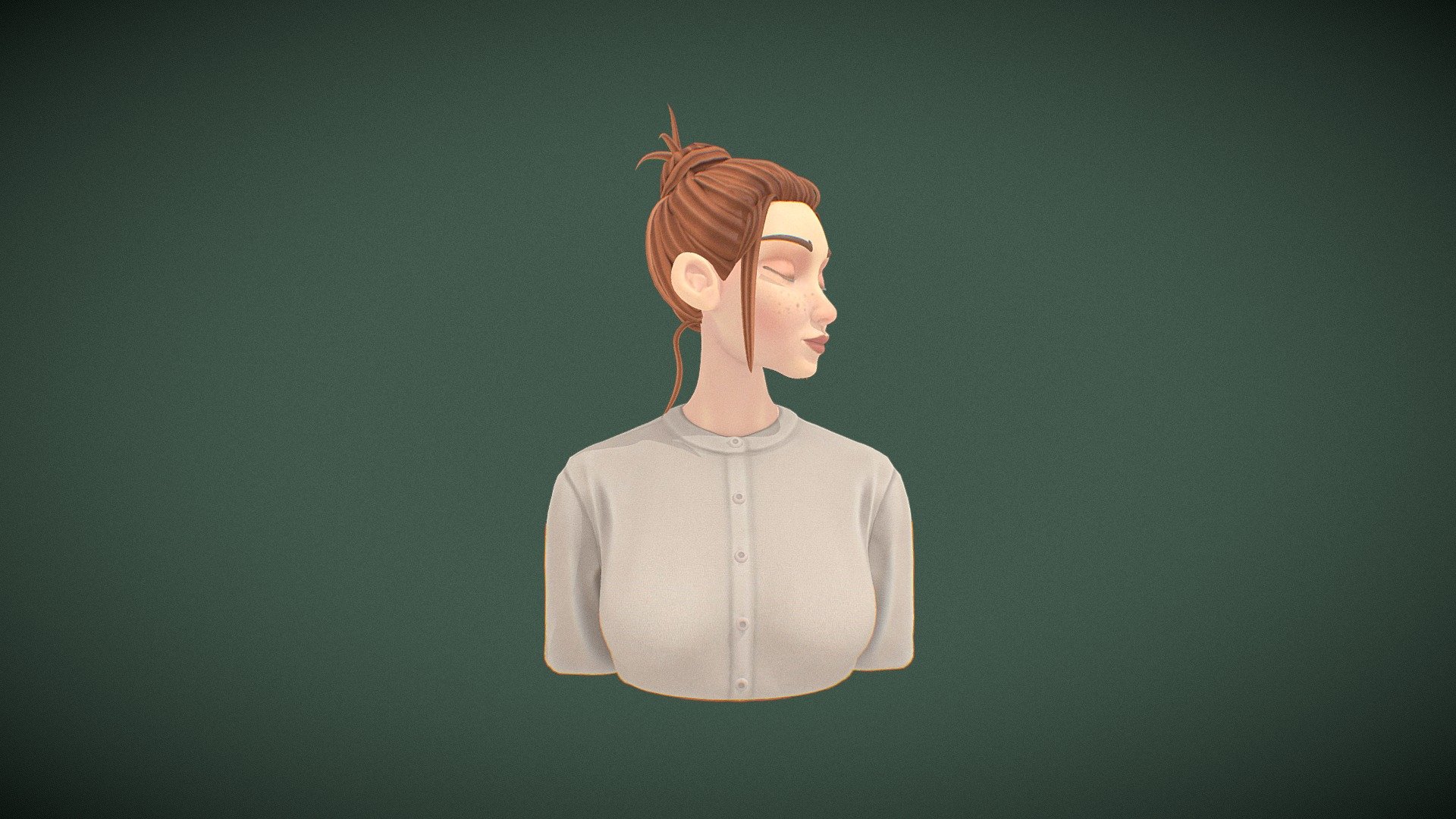Stylized Girl Bust - Download Free 3D model by Stan (@Stas_SayHallo ...