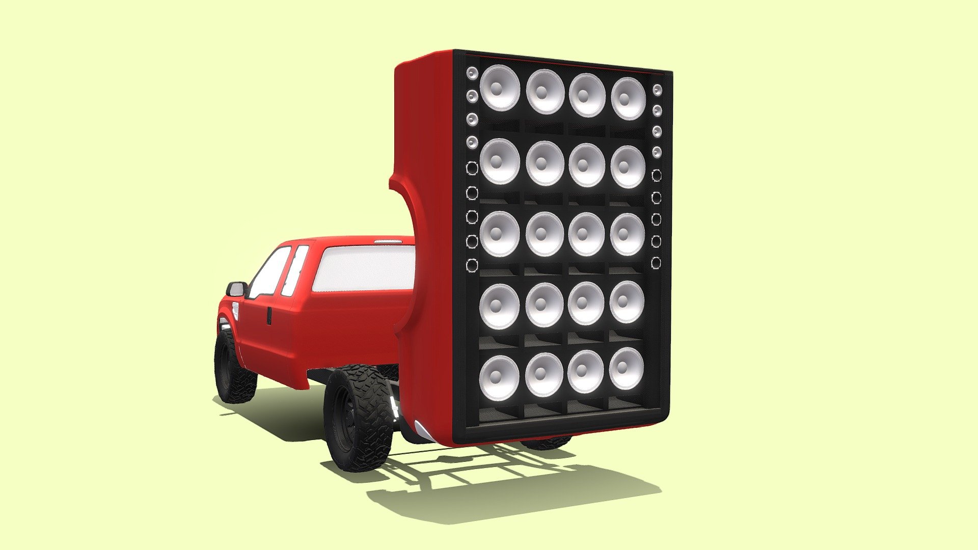 Ford F-250 2009 with speaker - 3D model by MCS3D (@mateusschw) [52a6e73 ...