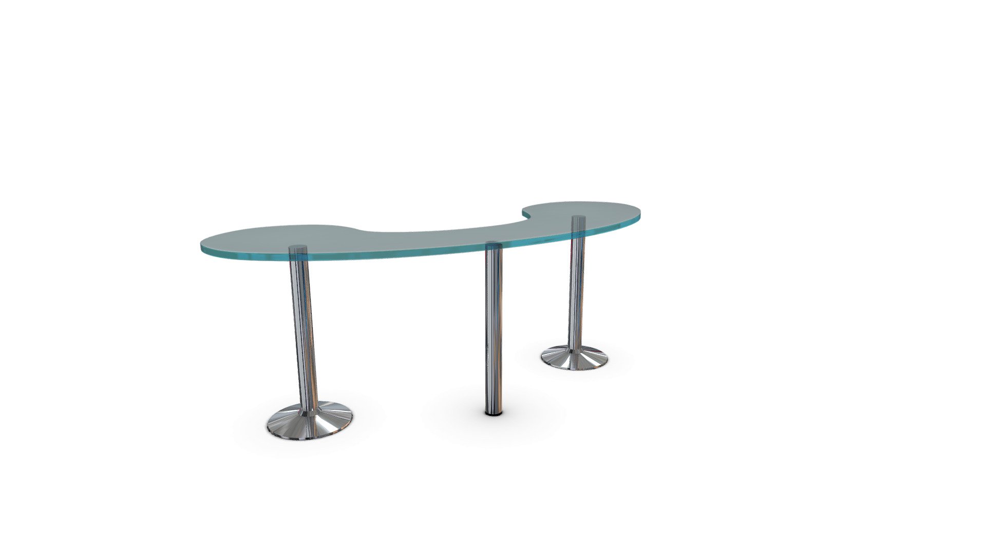 Bean Shape Glass Table - Buy Royalty Free 3D model by 3dia [52a6eb5 ...