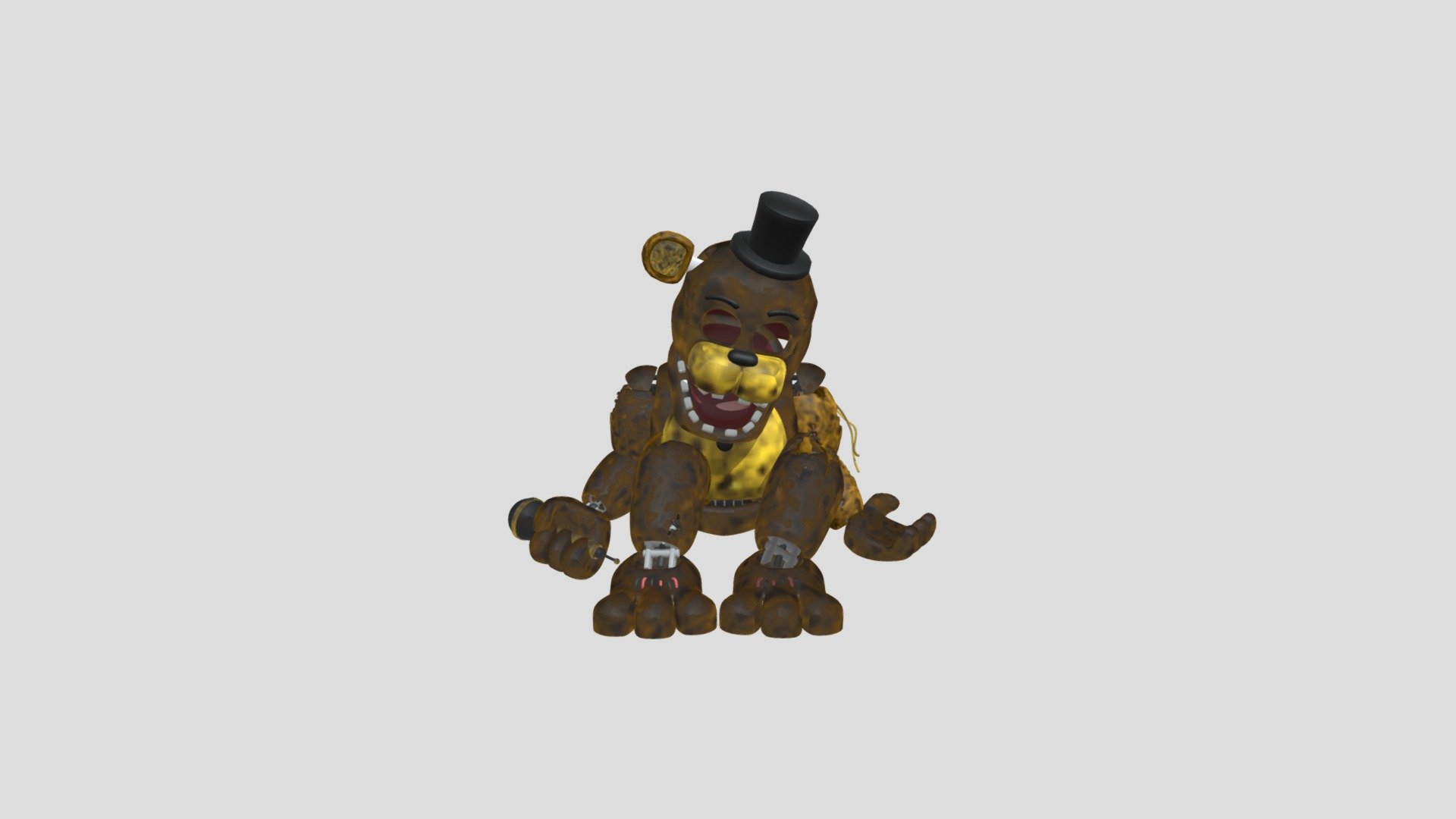 Withered Golden Freddy - Download Free 3D model by skylajade69 [52a8e08 ...