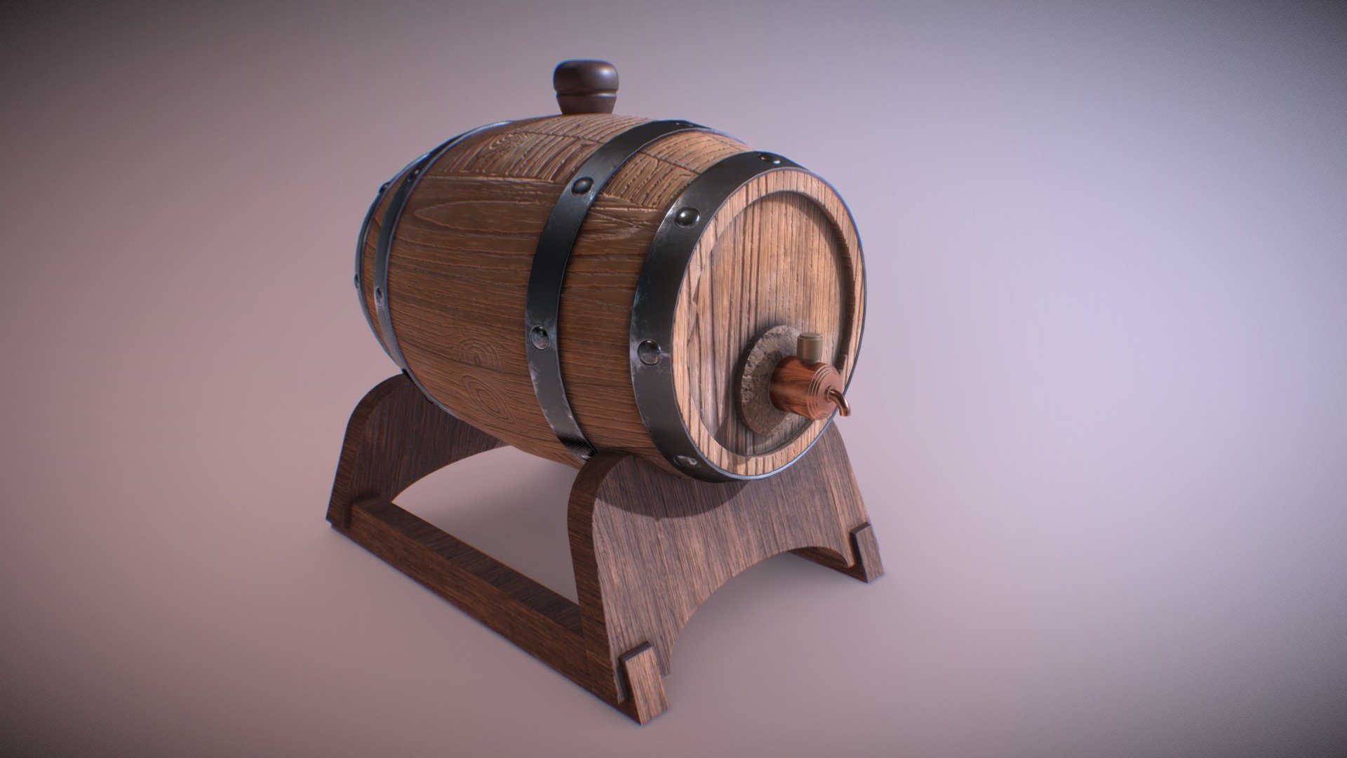 BOTTE LEGNO - WOODEN BARREL - Download Free 3D model by Meshes3D ...