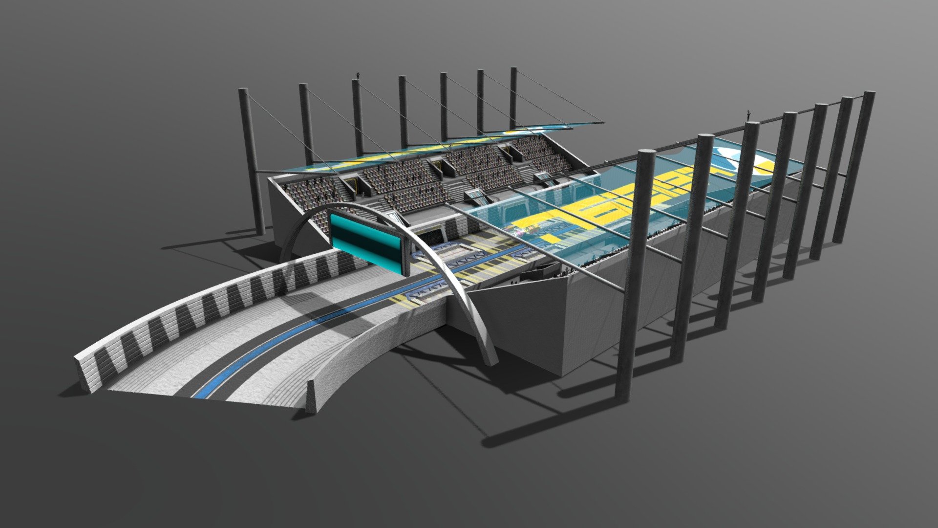 WipEout Racing Track Diorama - 3D model by L3G0 [52b0a64] - Sketchfab