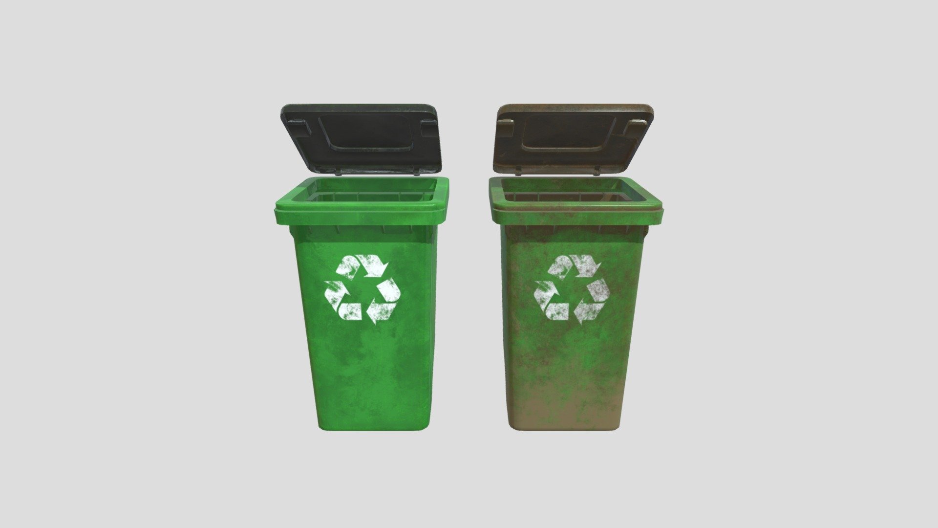 plastic dust bin with 4k pbr textures - Buy Royalty Free 3D model by ...