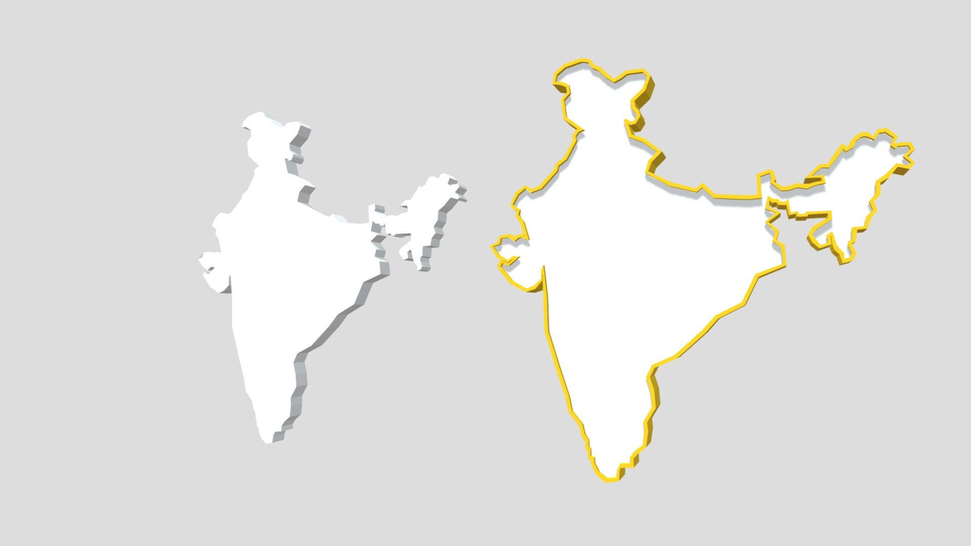 Mapa Geografico Da India 3d