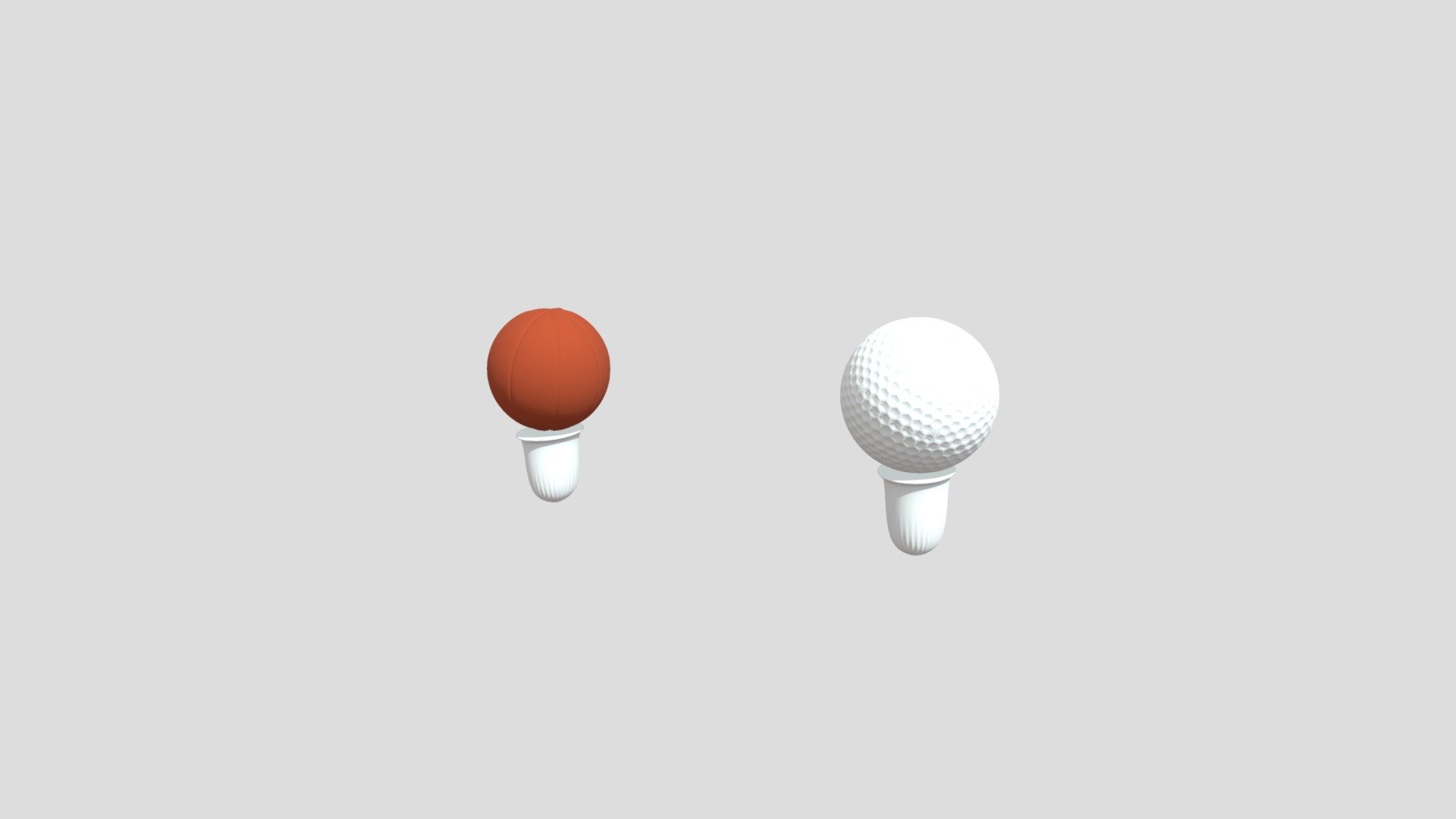 Sports Balls Basketball and Golf Ball 3D Models - Download Free 3D ...