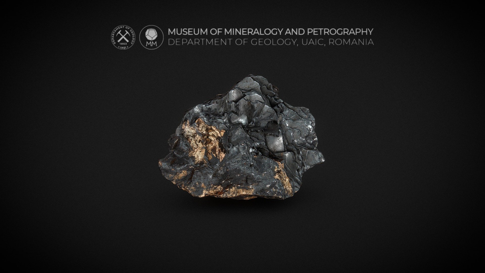 Metallic-looking crystals of Hematite on matrix - 3D model by Museum of ...