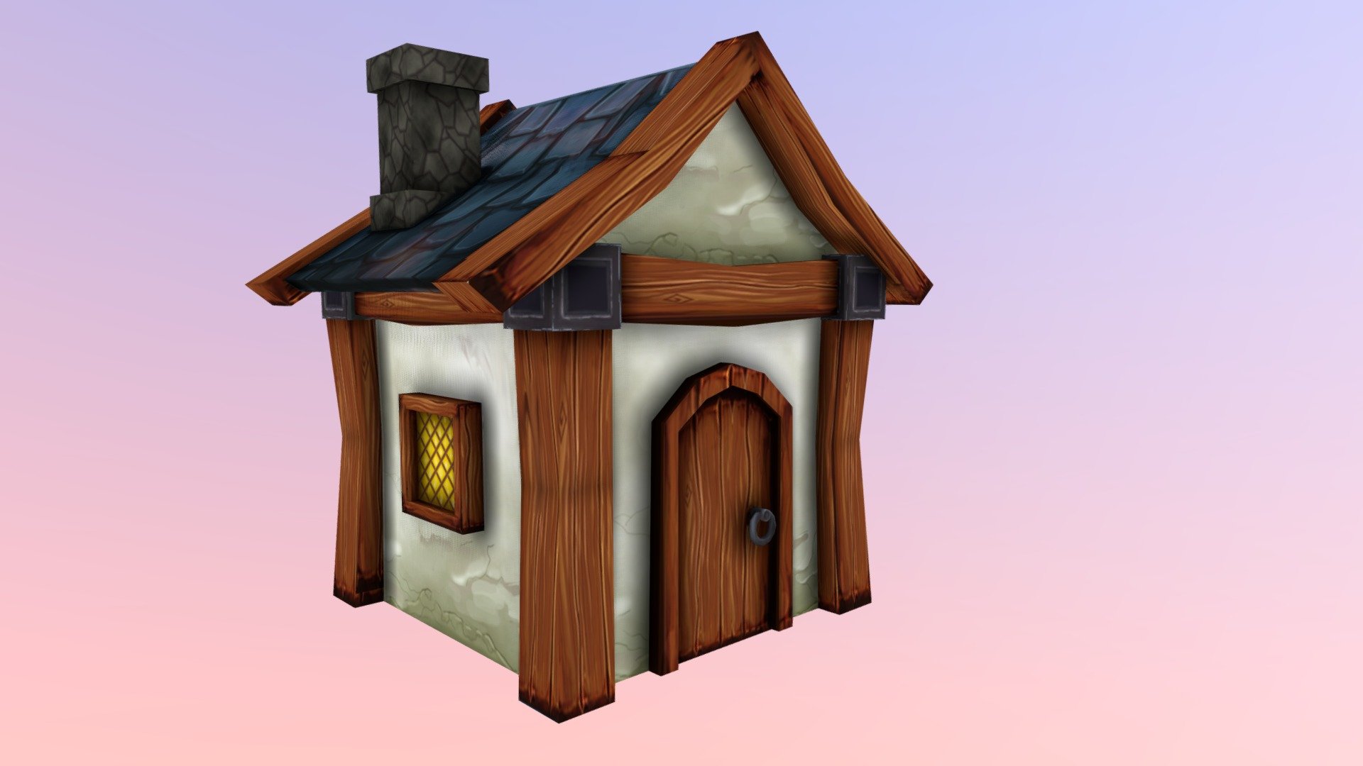 Hand Painted Cottage. - Download Free 3D model by HenryBoadle [52b9f10 ...