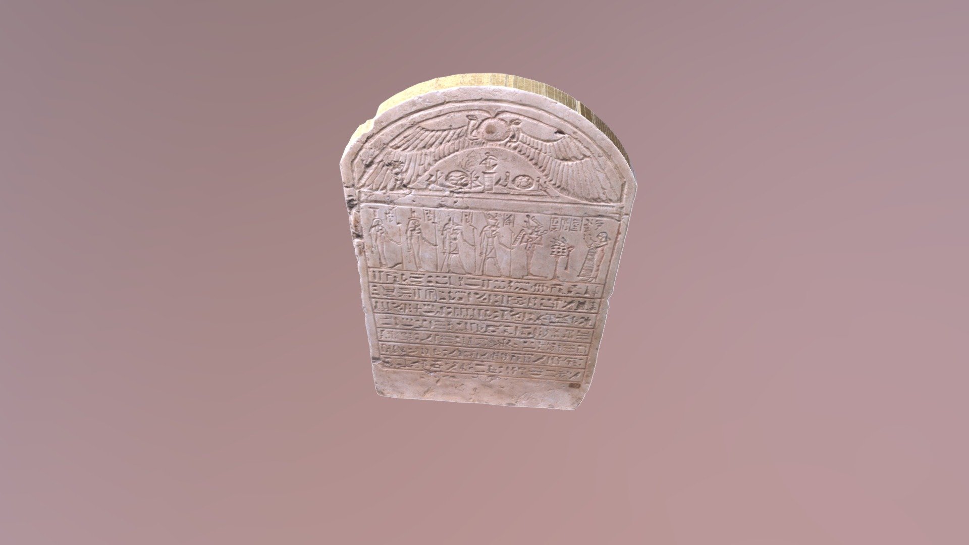 41 stela of Wedjashu, sistrum-player - Download Free 3D model by Arts ...